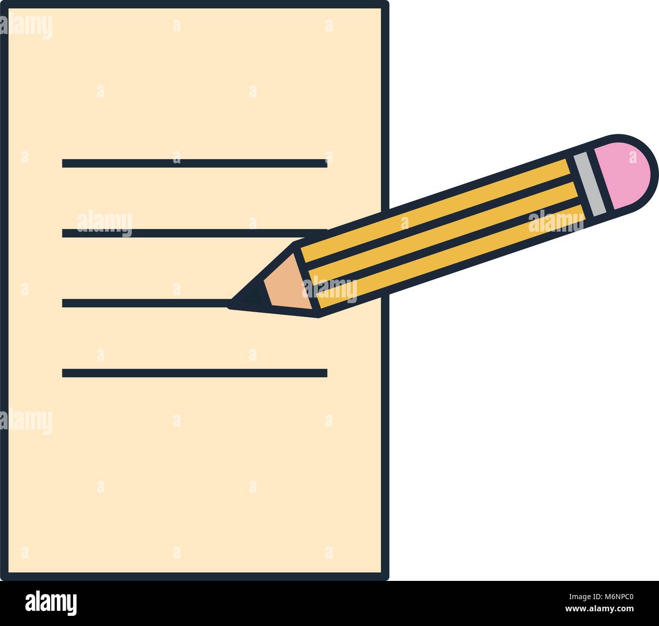 pencil write in paper Stock Vector Image & Art - Alamy
