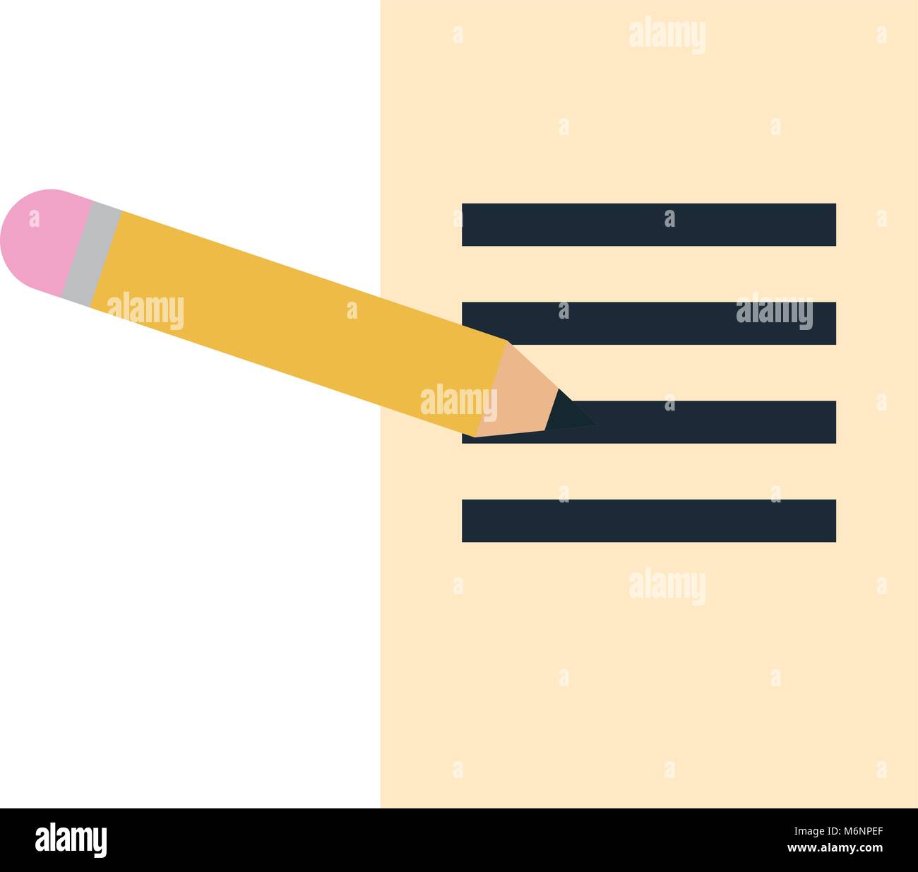 pencil write in paper Stock Vector Image & Art - Alamy