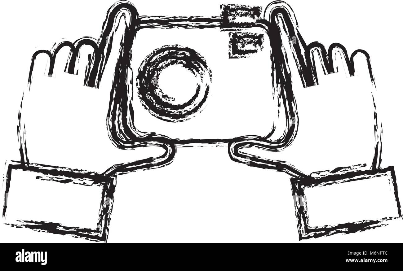 hands with photographic camera Stock Vector Image & Art - Alamy