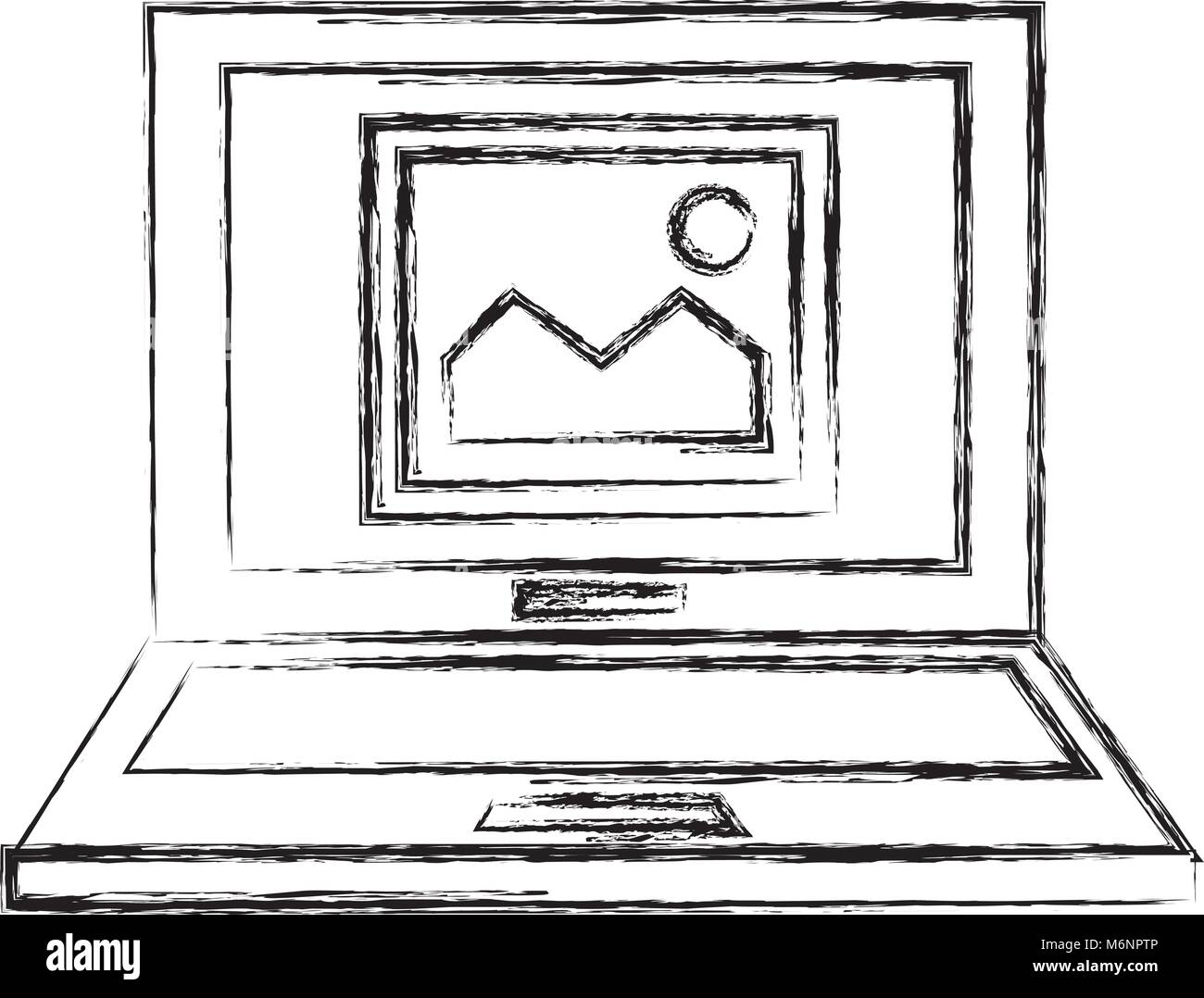 laptop computer with picture Stock Vector Image & Art - Alamy