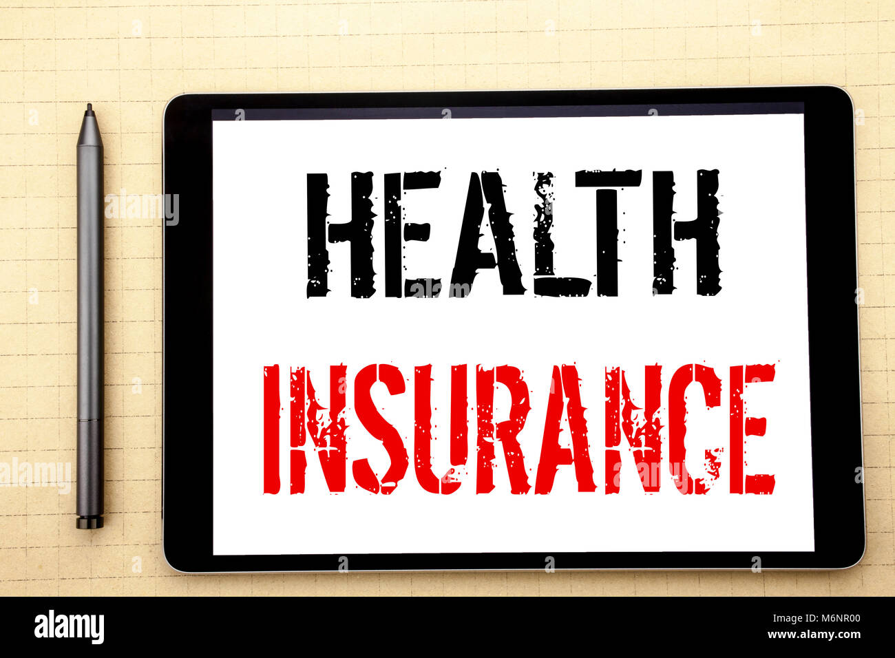 Handwritten text showing Health Insurance. Business concept writing for ...