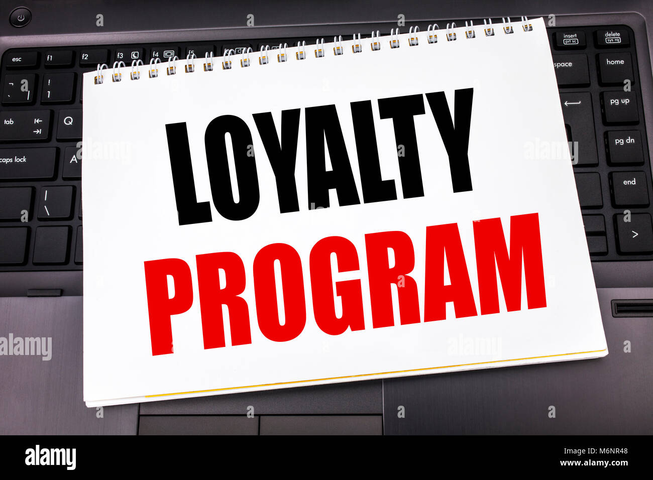 Handwritten text showing Loyalty Program. Business concept writing for ...