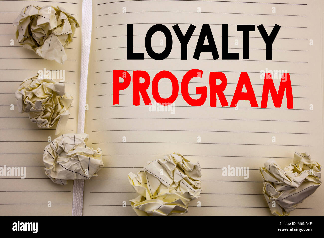 Handwritten text showing Loyalty Program. Business concept writing for ...