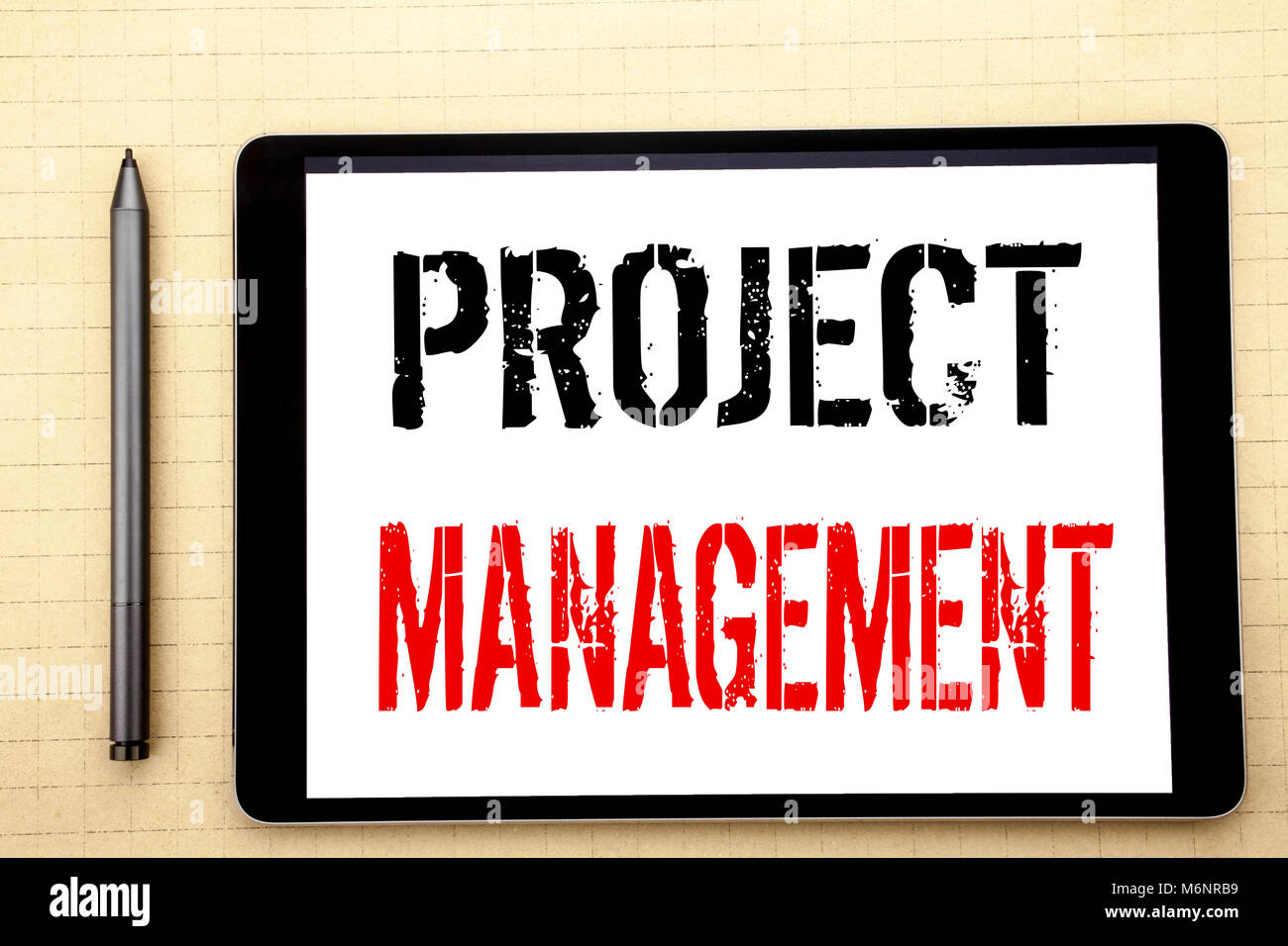 Handwritten text showing Project Management. Business concept writing ...