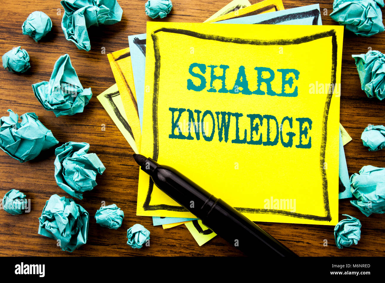 Handwritten text showing Share Knowledge. Business concept for ...