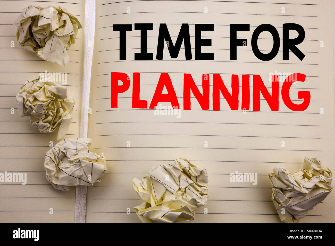 Handwritten text showing Time For Planning. Business concept writing ...