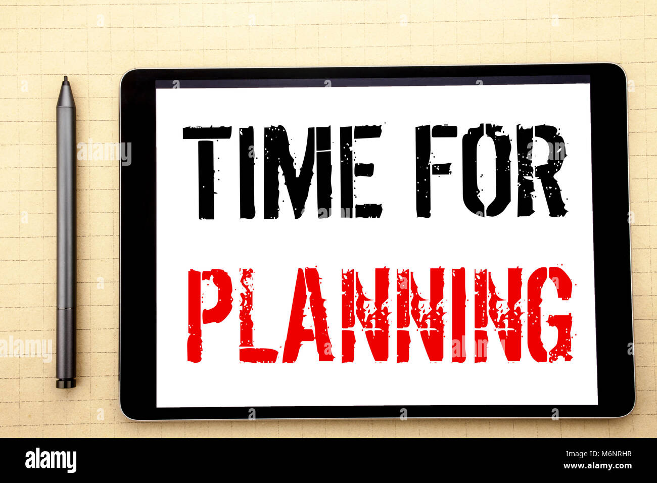 Handwritten text showing Time For Planning. Business concept writing ...