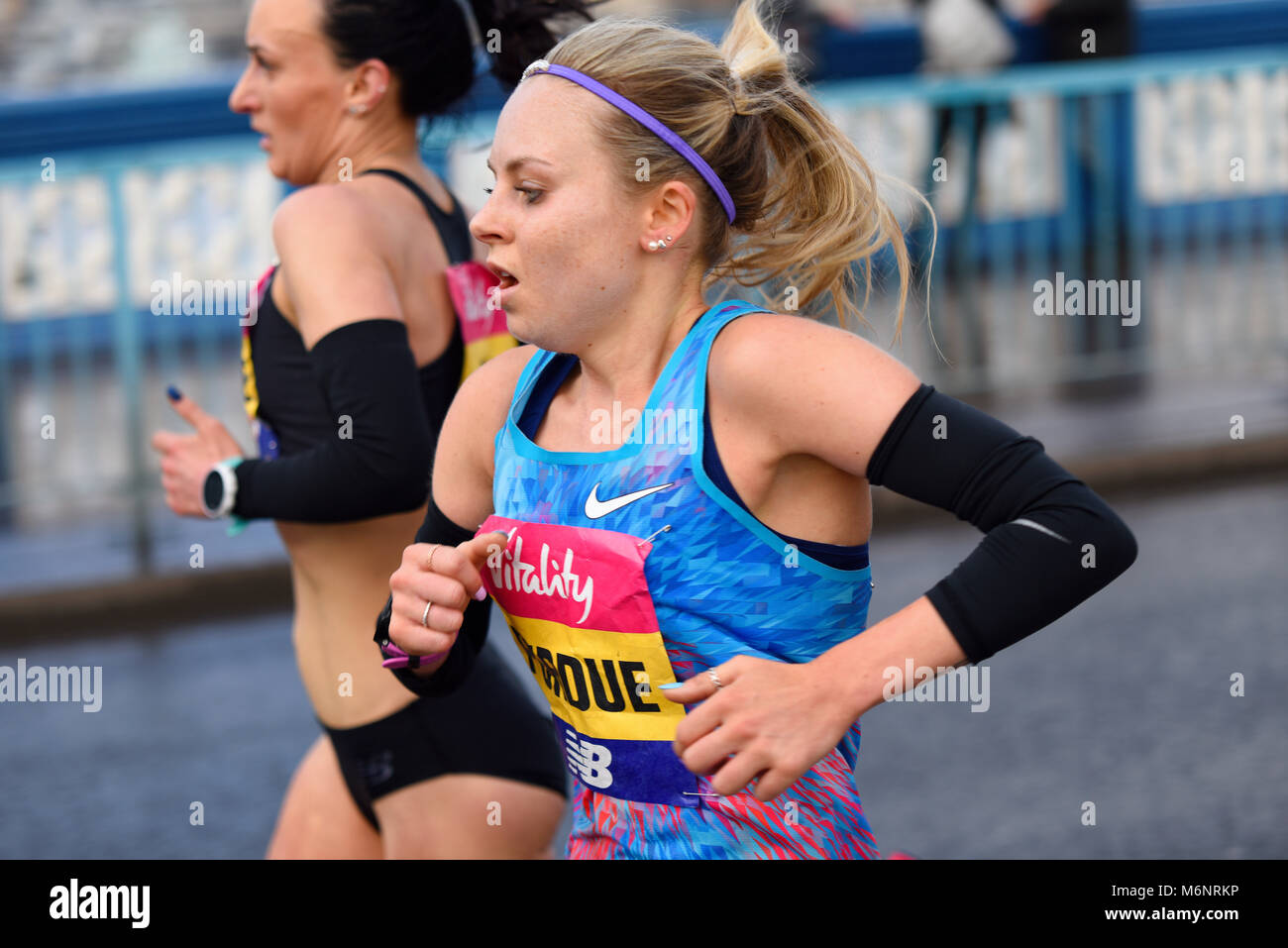 Charlotte Purdue (winner) and Lily Partridge (2nd) running in the ...