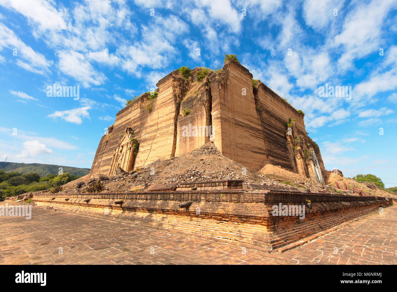 The Mingun pagoda (Mingun Pahtodawgy). Sagaing Region, Mandalay ...