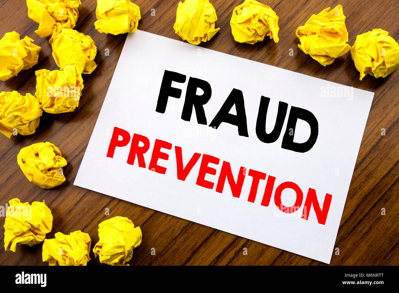 Handwritten text showing word Fraud Prevention. Business concept ...