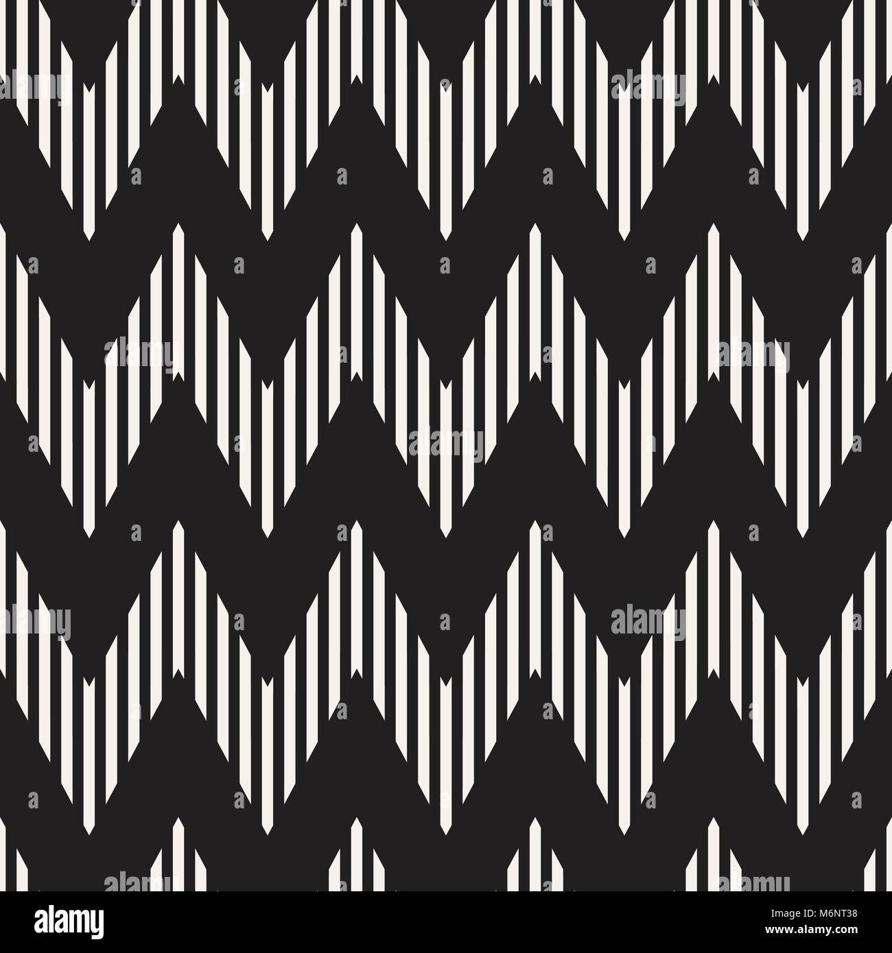 Vector Seamless Zigzag Line Pattern Abstract Stylish Geometric Background Repeating Lattice