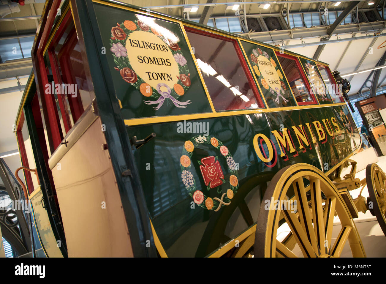 Horse drawn omnibus at London Transport Museum in London, England ...