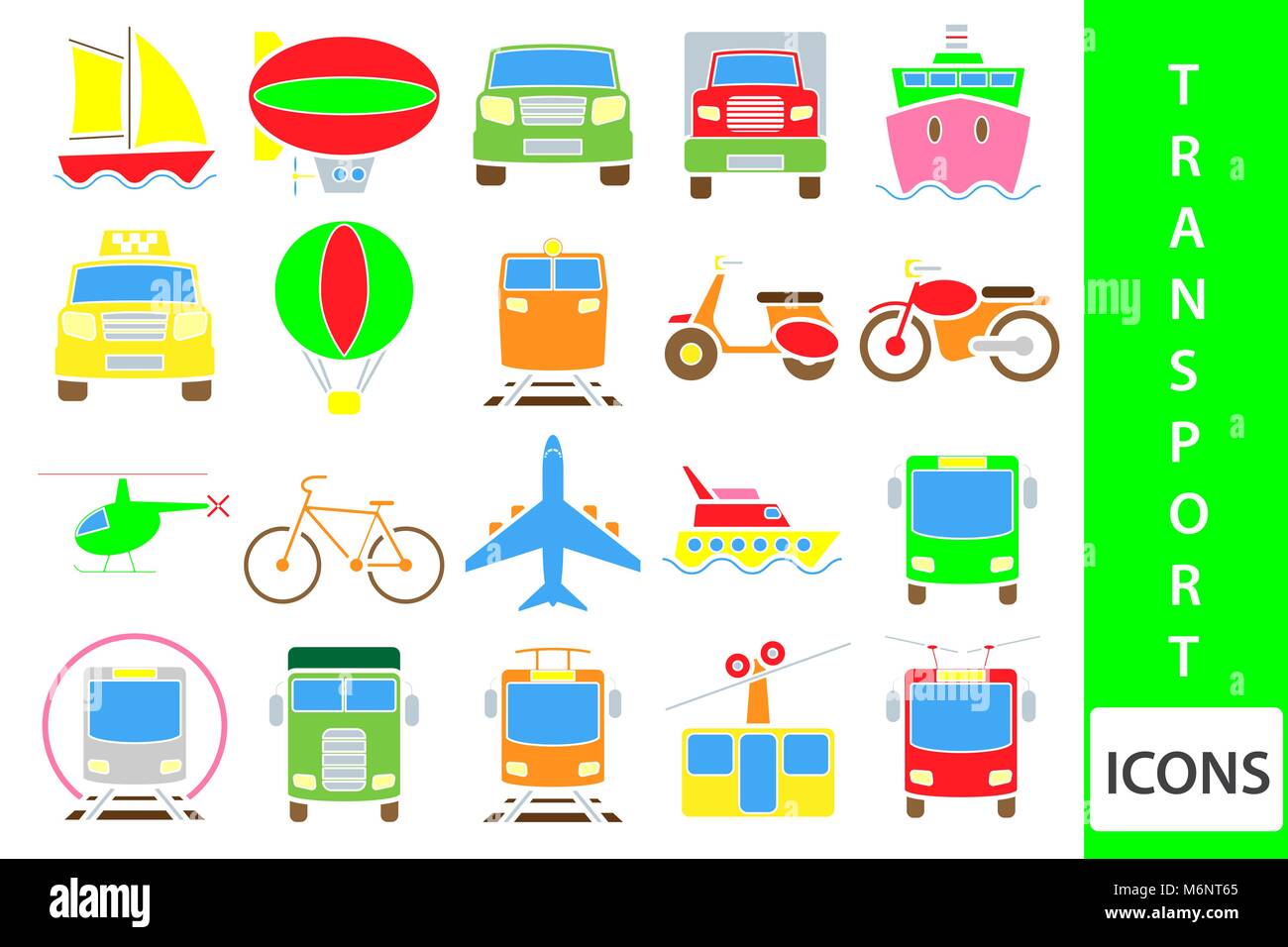 Vector transport icons Stock Vector Image & Art - Alamy