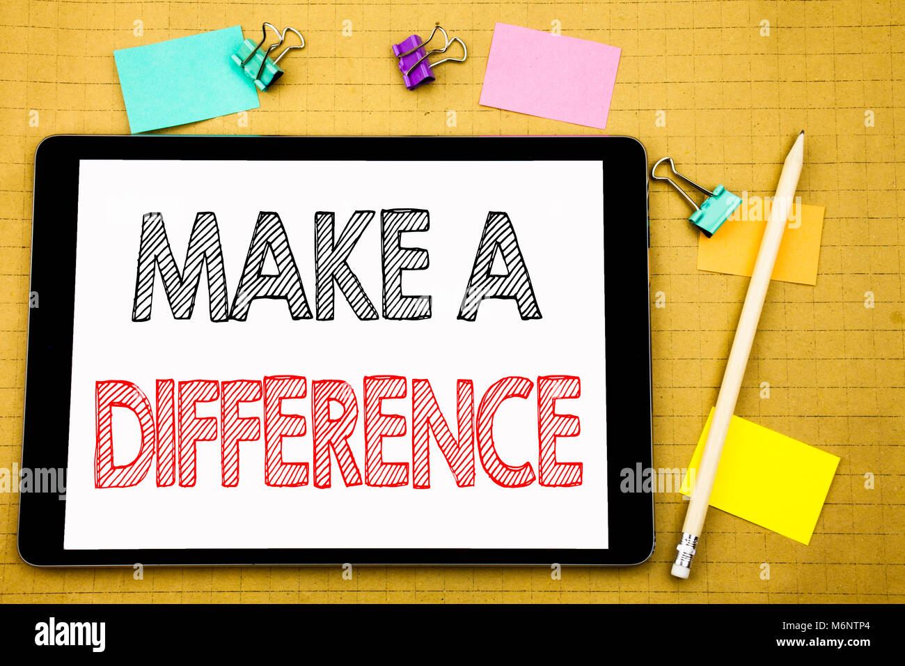 Word, writing Make A Difference. Business concept for Motivation ...