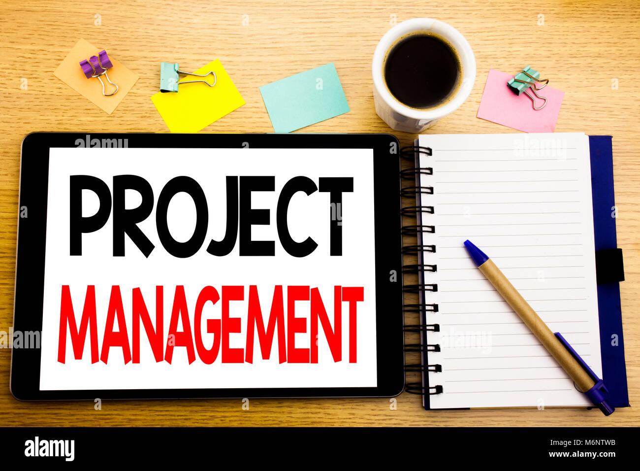 Word, writing Project Management. Business concept for Strategy Plan ...
