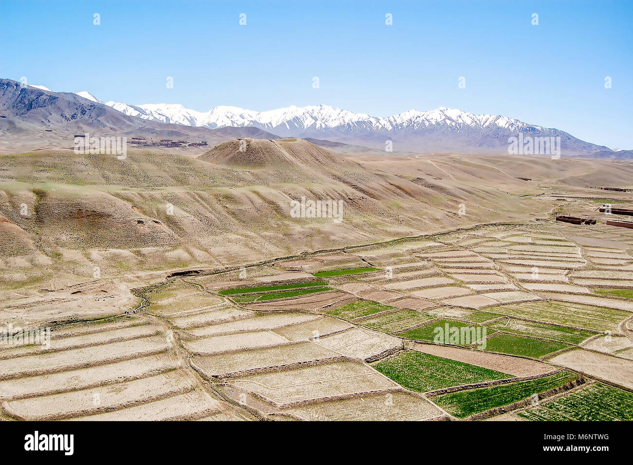 Aerial photo of mountains and hills taken between Kabul and Ghazni in ...