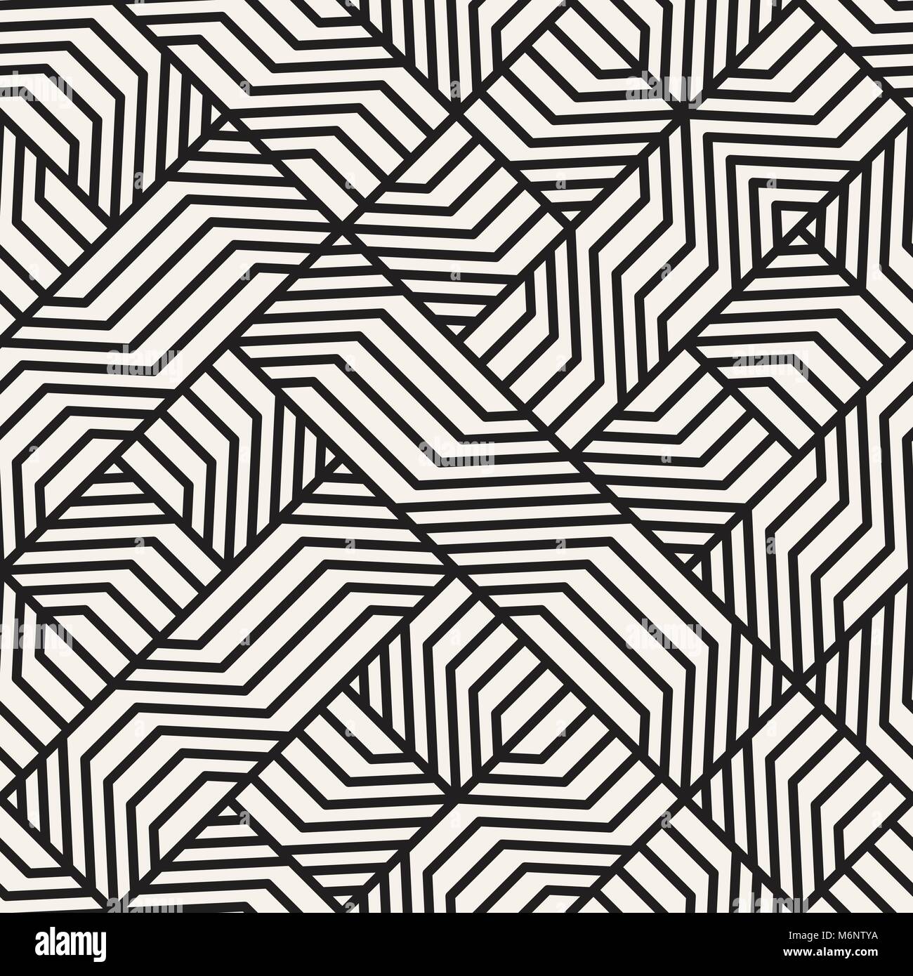 Vector seamless lattice pattern. Modern stylish texture with monochrome ...