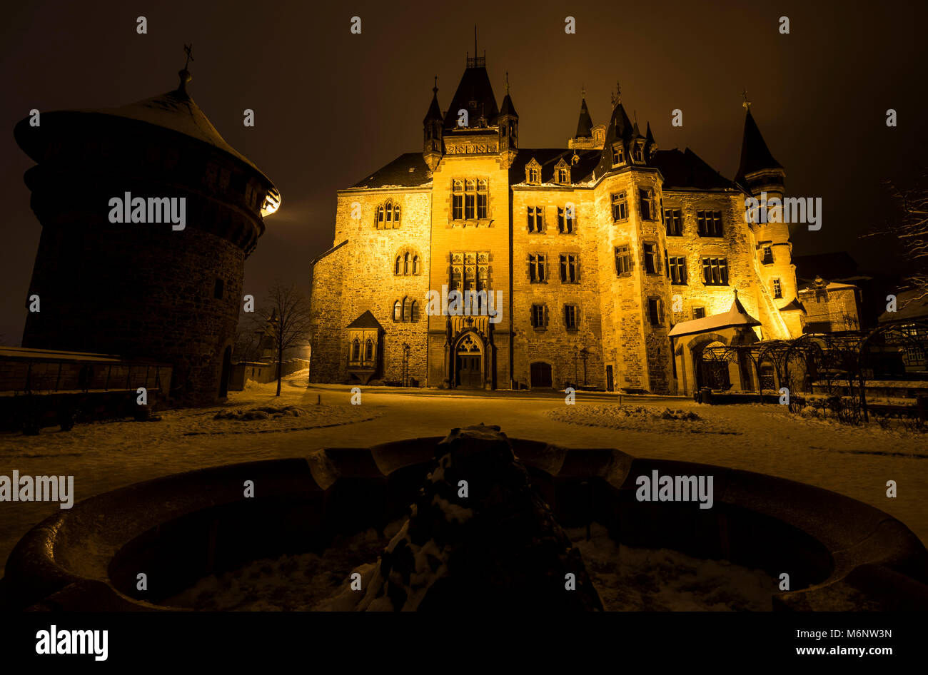 Wernigerode, Germany - February 5, 2018: Castle Wernigerode in winter ...