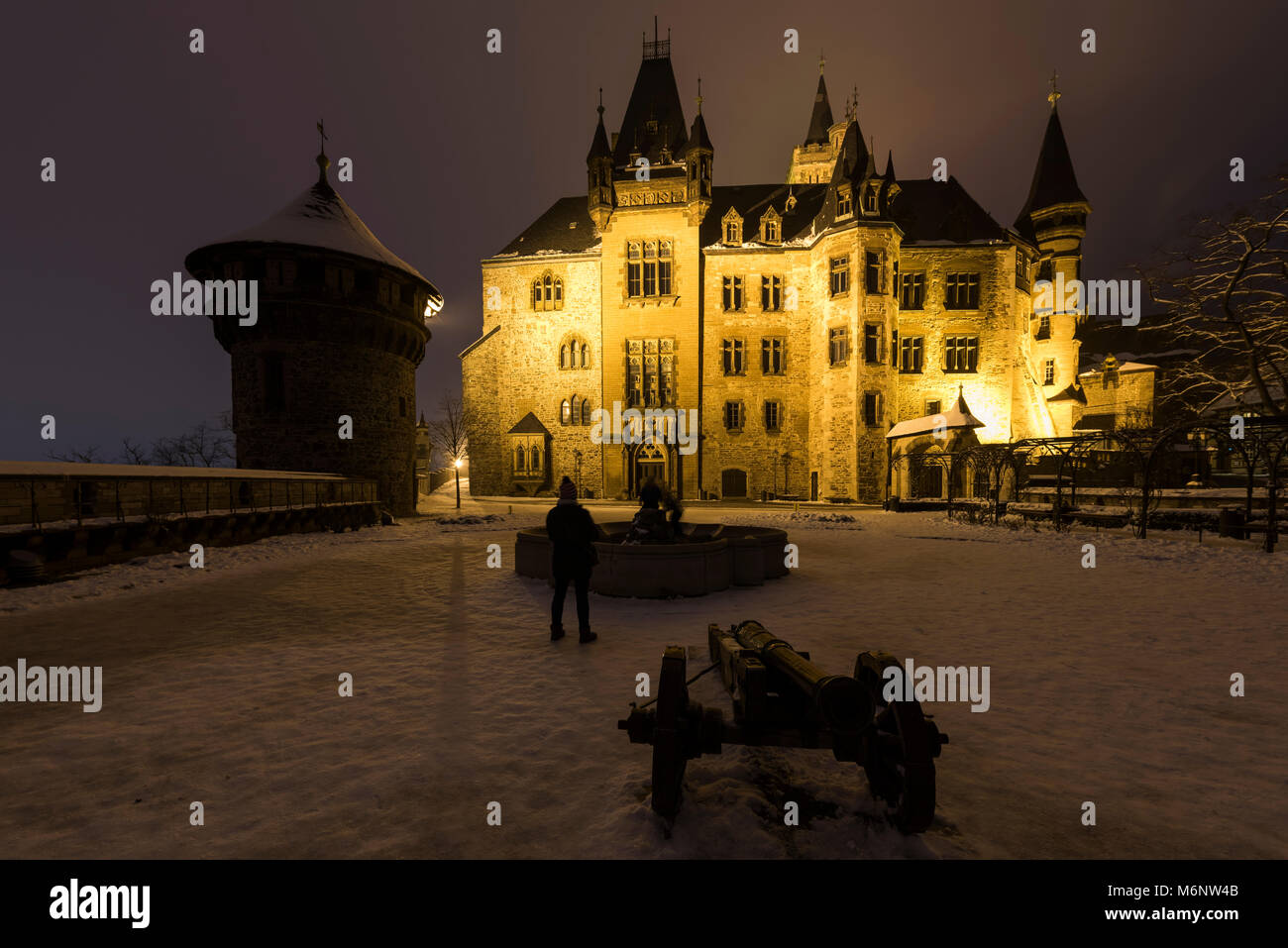 Wernigerode, Germany - February 5, 2018: Castle Wernigerode in winter ...