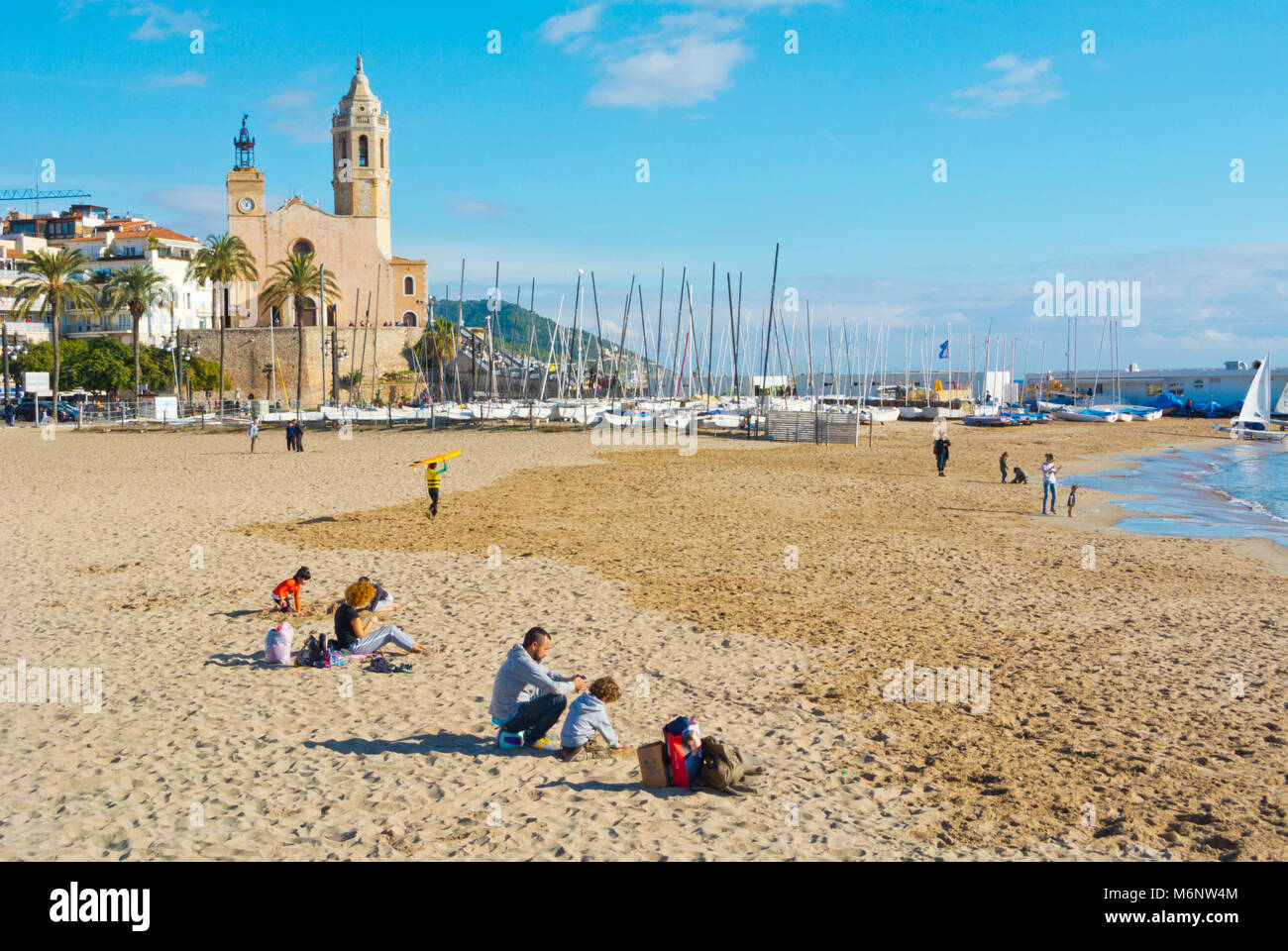 Platja de la Fragata, Sitges, Catalonia, Spain Stock Photo - Alamy