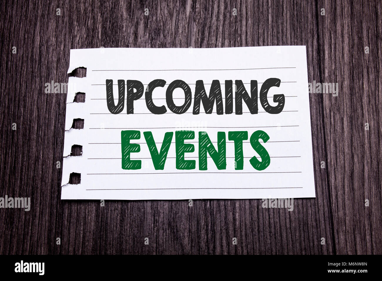 Word writing upcoming events hi-res stock photography and images - Alamy