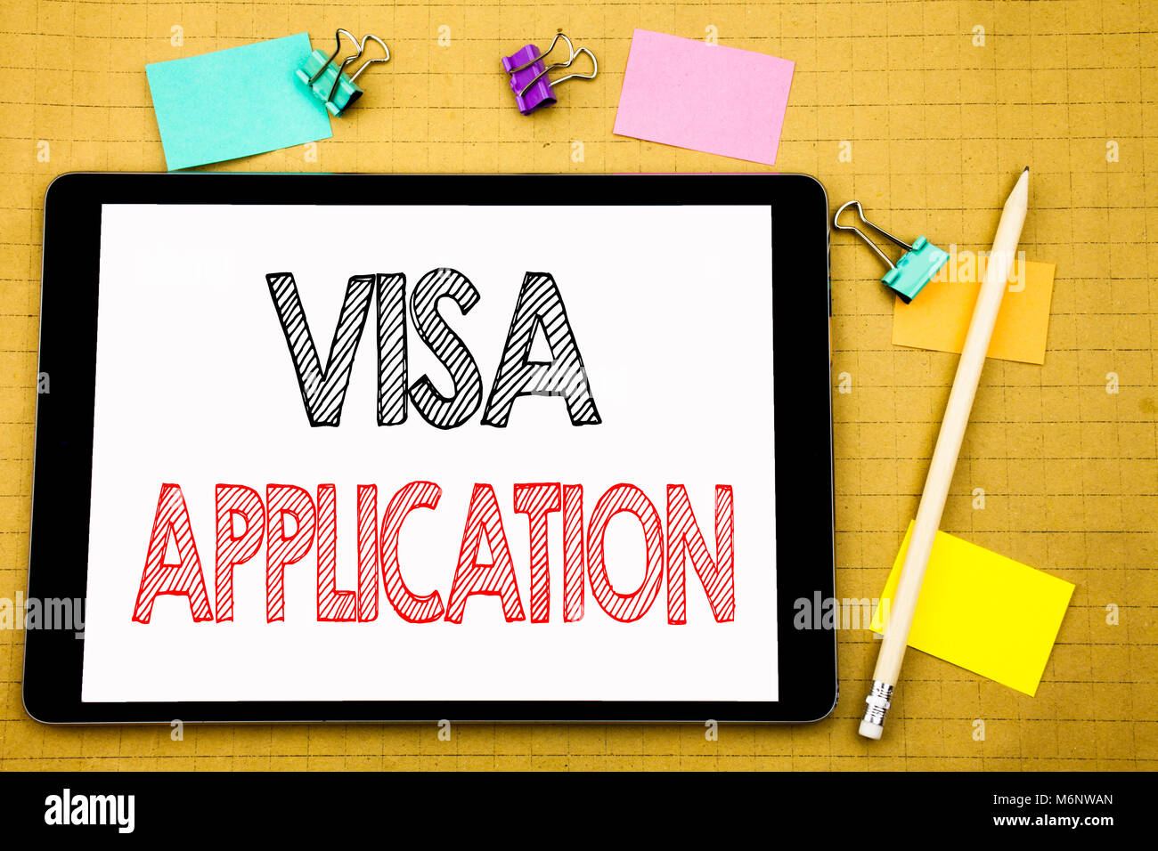 Word, writing Visa Application. Business concept for Passport Apply ...