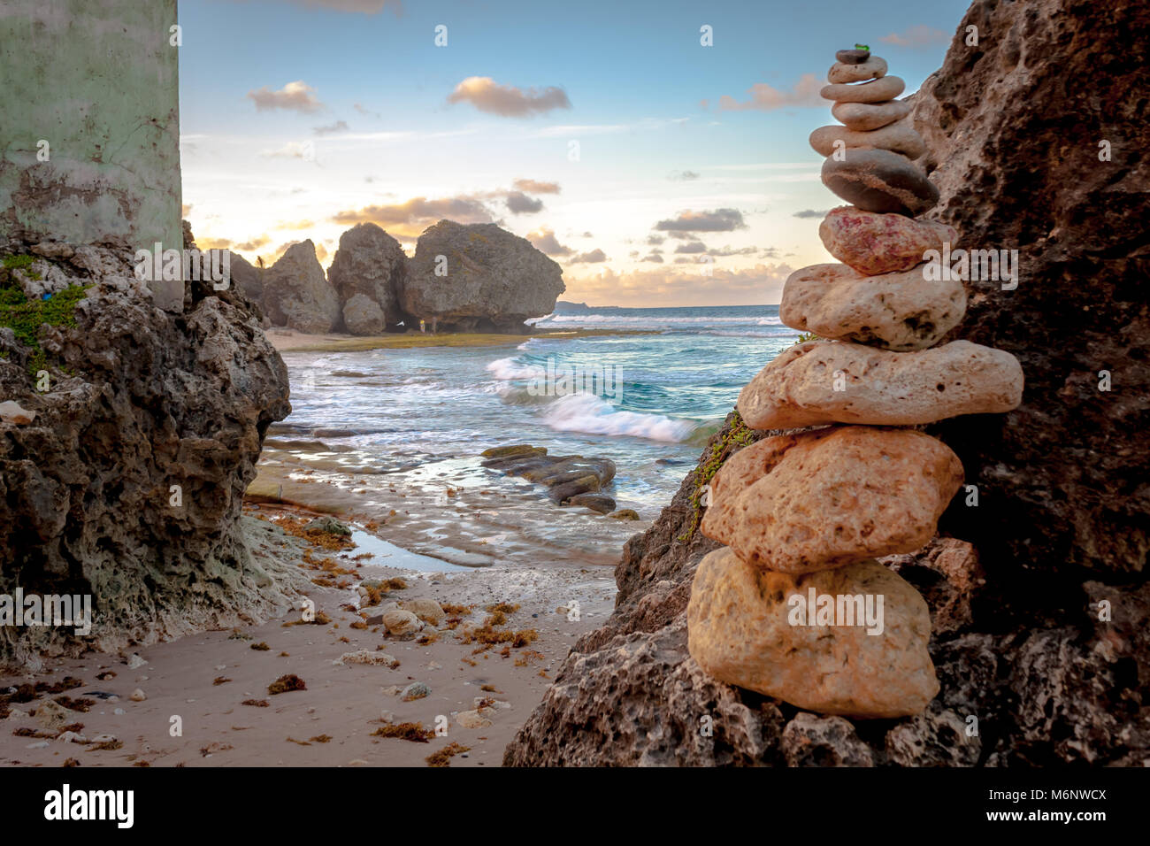 Rock Art in Barbados Stock Photo - Alamy