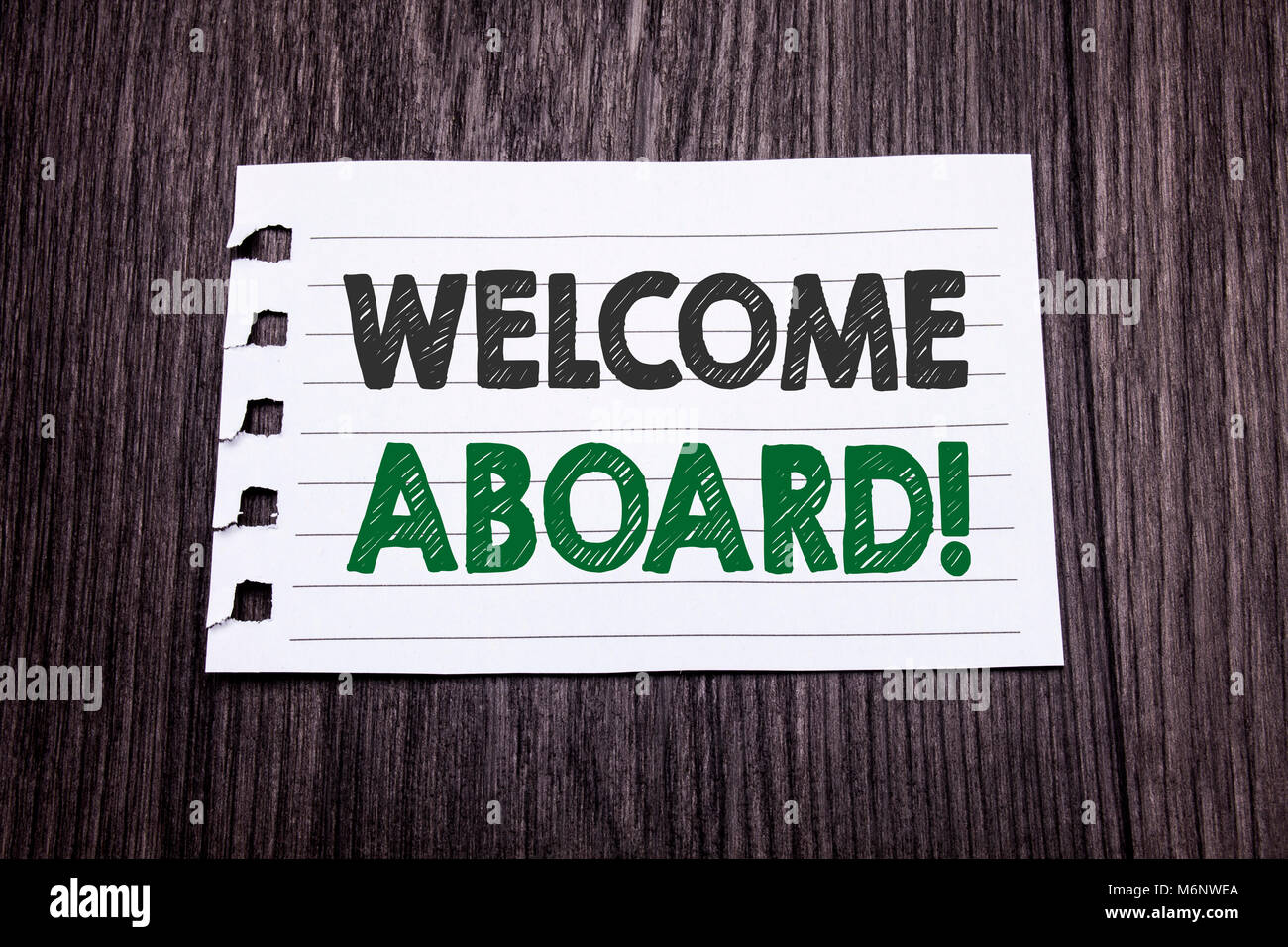 Word, writing Welcome Aboard. Business concept for Greeting Join Member ...