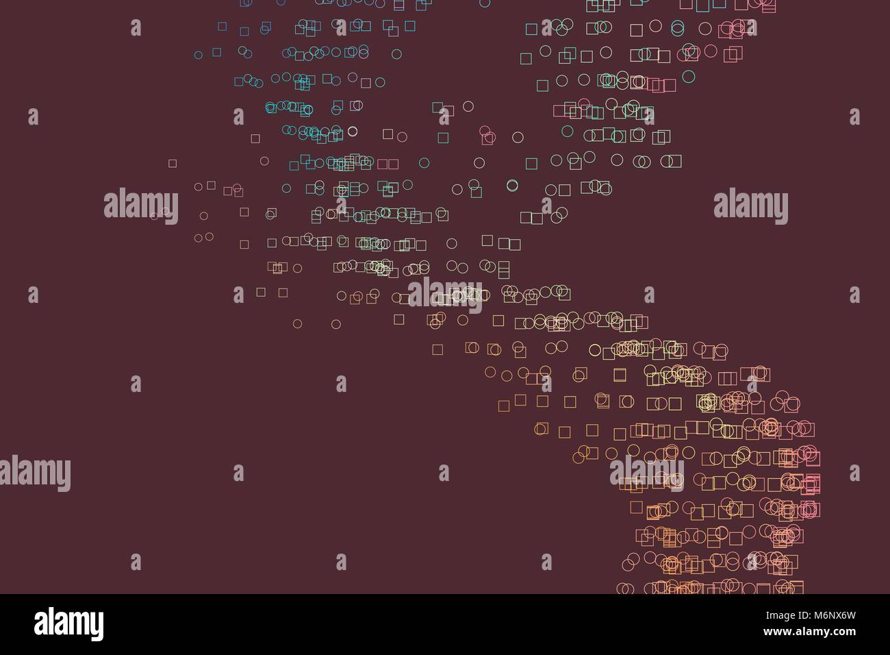 Shape of ellipse & square box, abstract background pattern. Vector ...