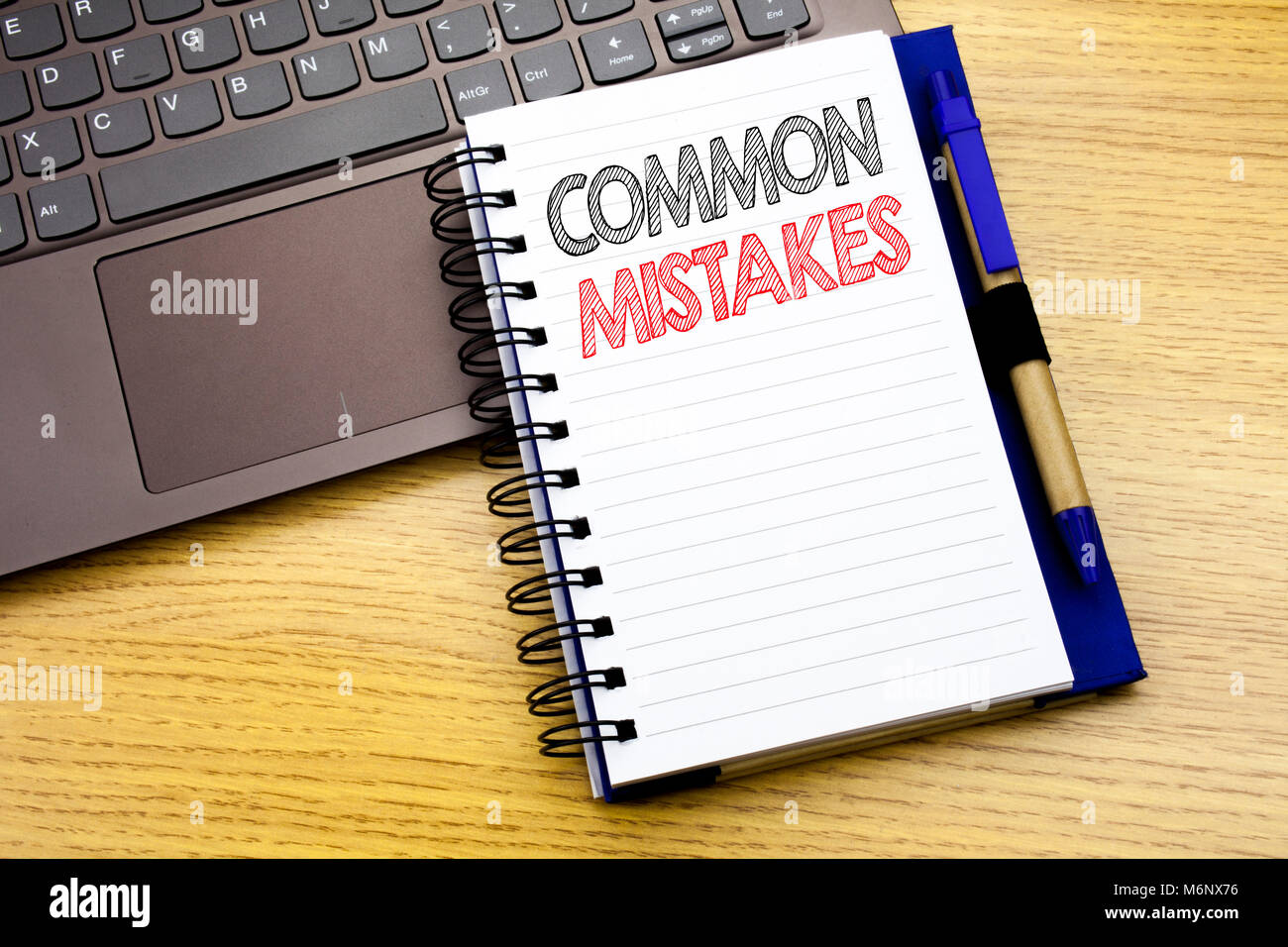 Writing text showing Common Mistakes. Business concept for Common ...