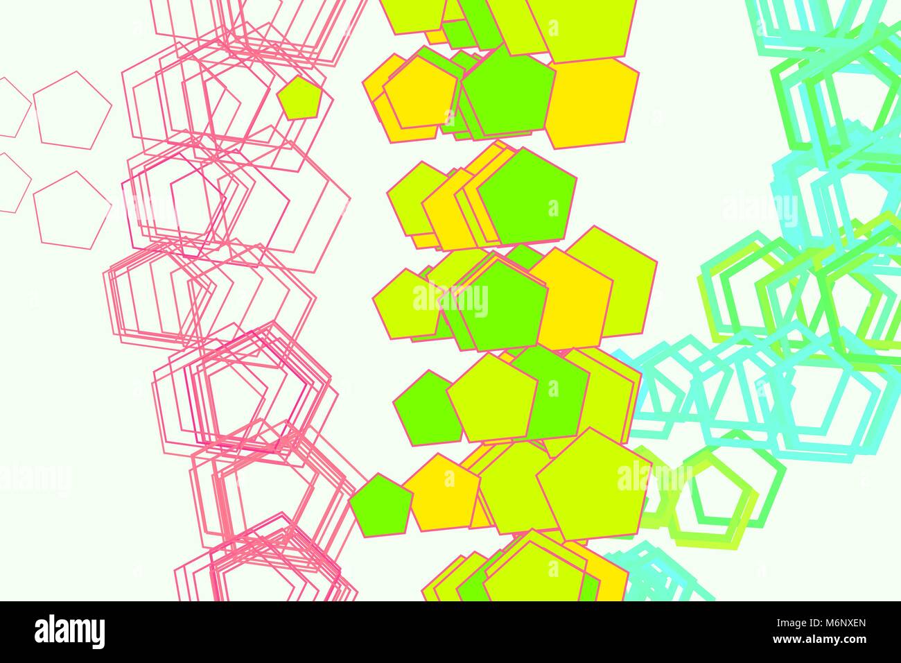 Color abstract pentagon pattern generative art background. Vector ...