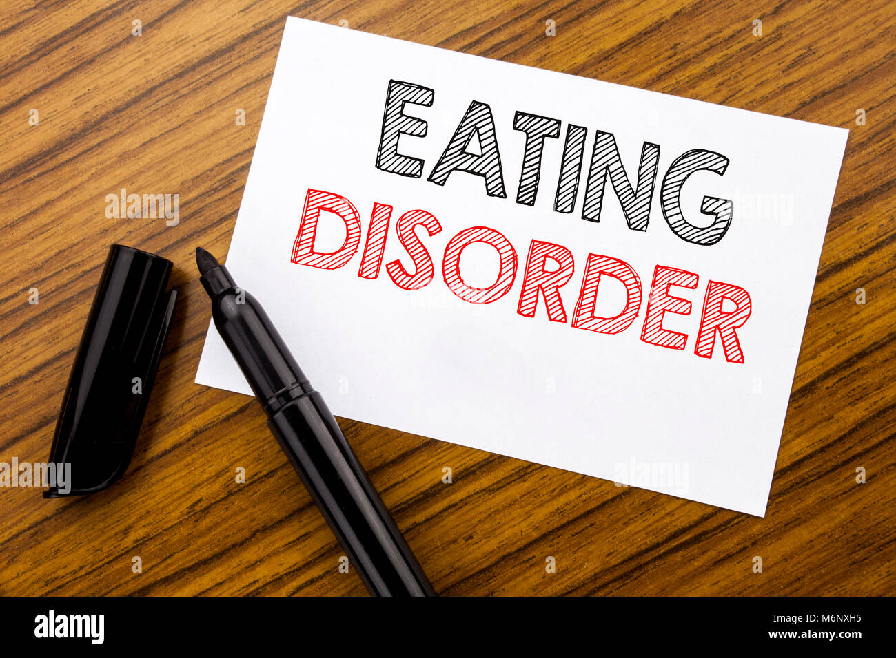 Writing text showing Eating Disorder. Business concept for Medical ...