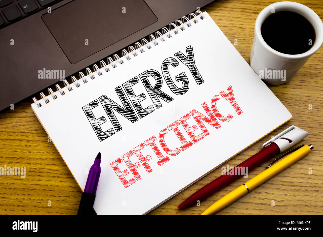 Writing text showing Energy Efficiency. Business concept for ...