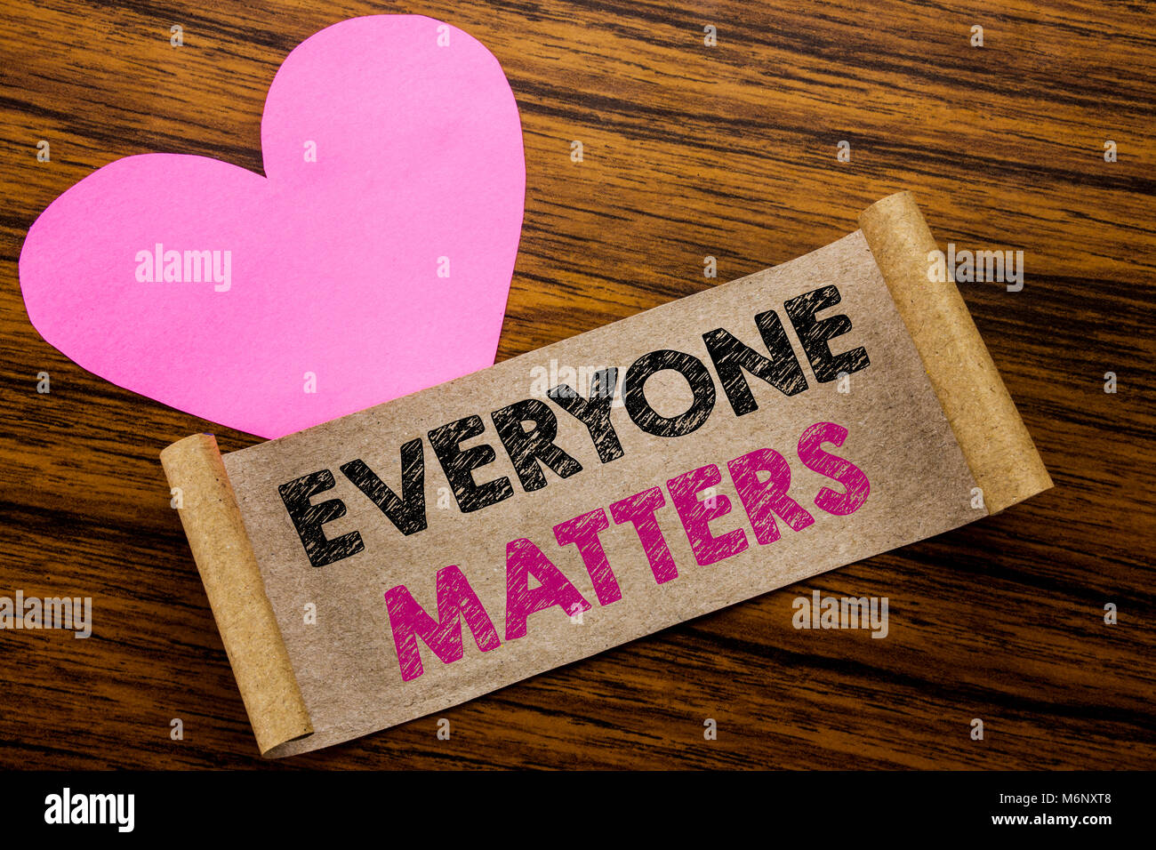 Writing text showing Everyone Matters. Business concept for Equality ...