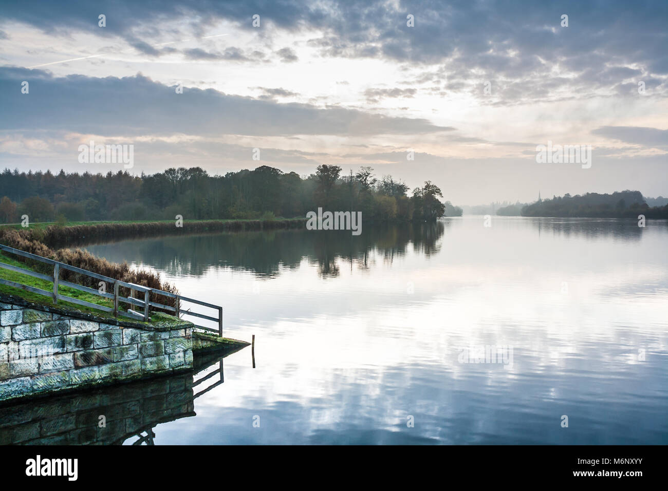 Clumber Park lake Stock Photo - Alamy
