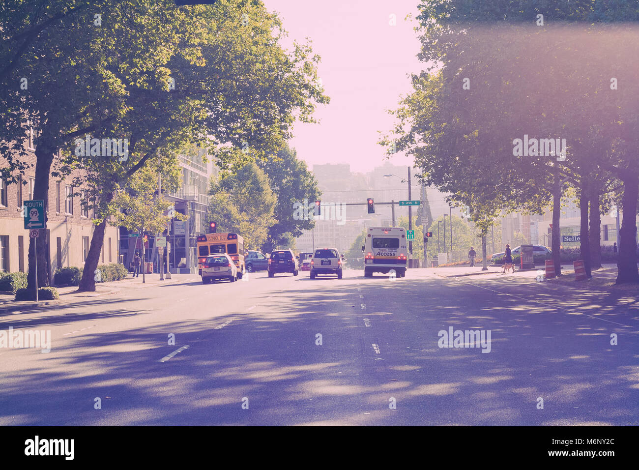Seattle street scene Stock Photo - Alamy