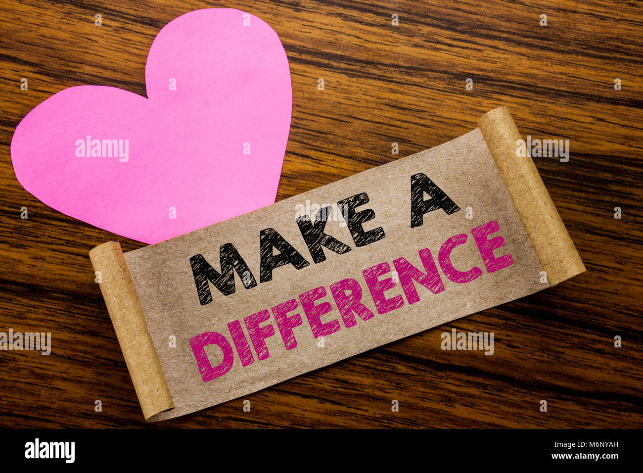 Writing text showing Make A Difference. Business concept for Motivation ...
