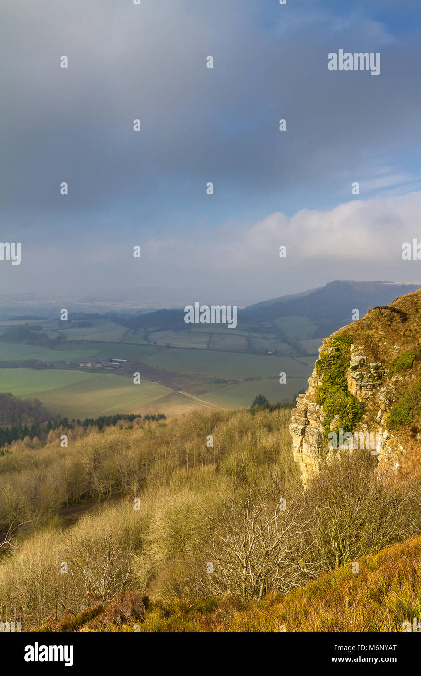 Cliff edge of Sutton Bank Stock Photo - Alamy