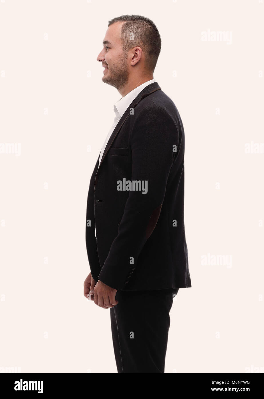 side view.portrait of a successful businessman Stock Photo - Alamy