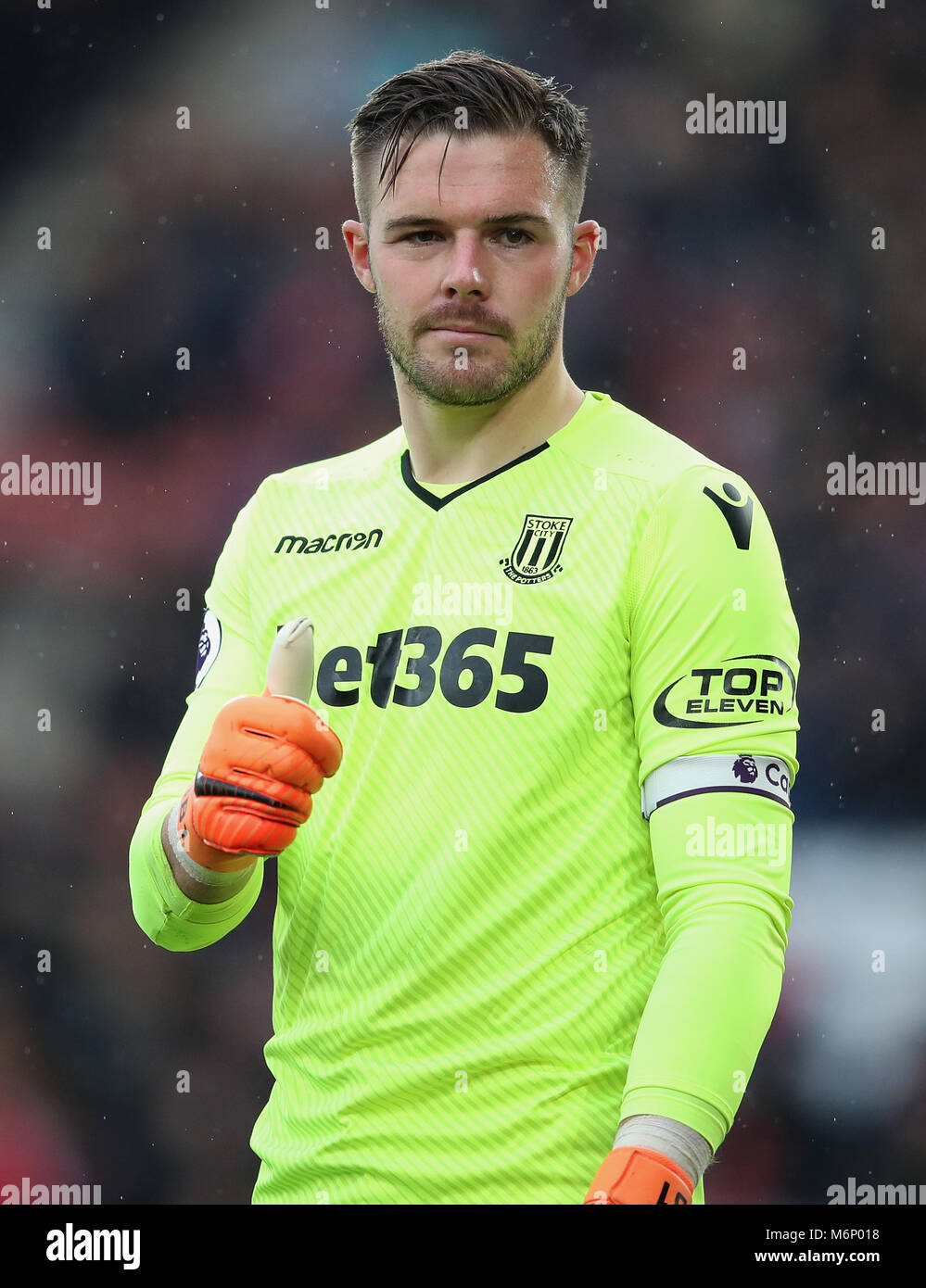 Stoke City goalkeeper Jack Butland Stock Photo - Alamy