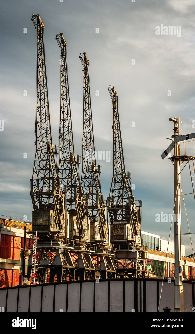 The four remaining Stothert and Pitt cranes on Prince's Wharf by the ...