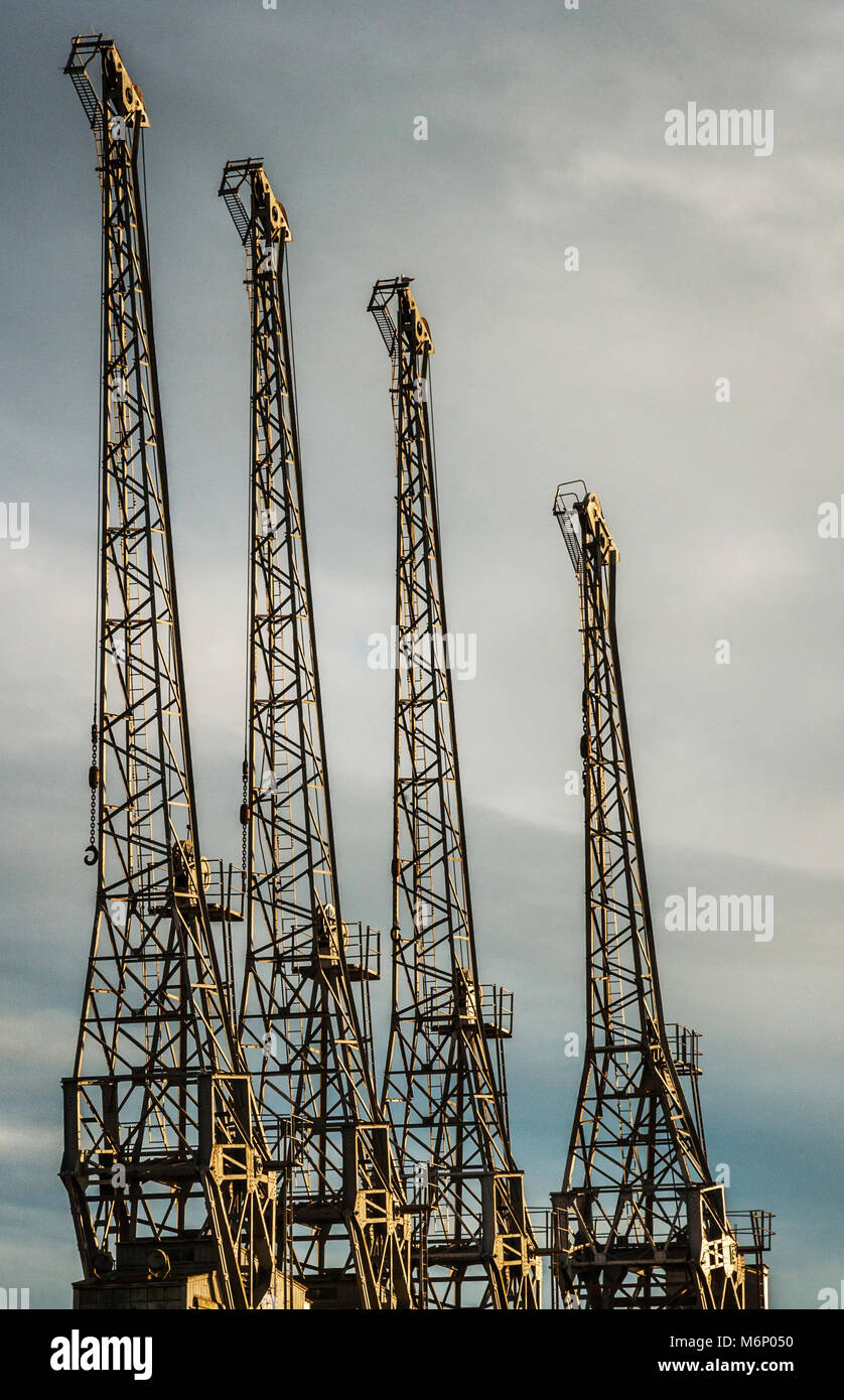 The four remaining Stothert and Pitt cranes on Prince's Wharf by the ...