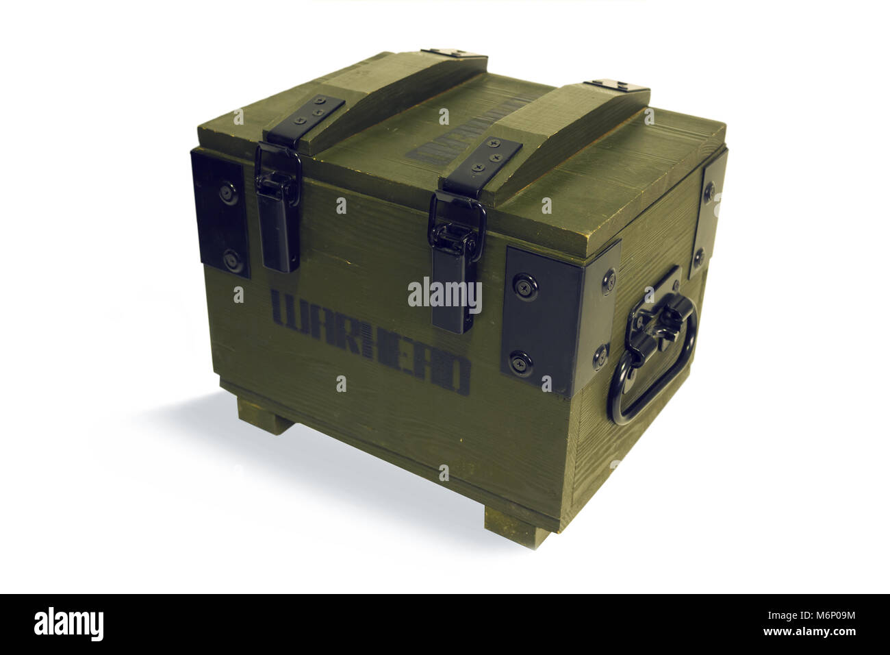 Wooden box for warheads, belonging to the army Stock Photo - Alamy