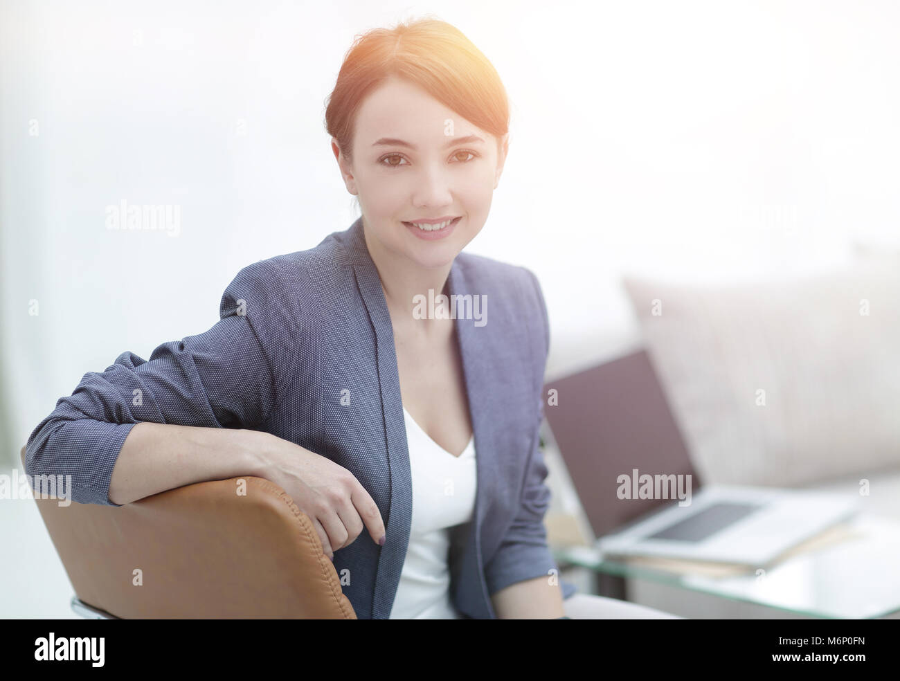 closeup portrait of a female psychologist in her private office Stock ...
