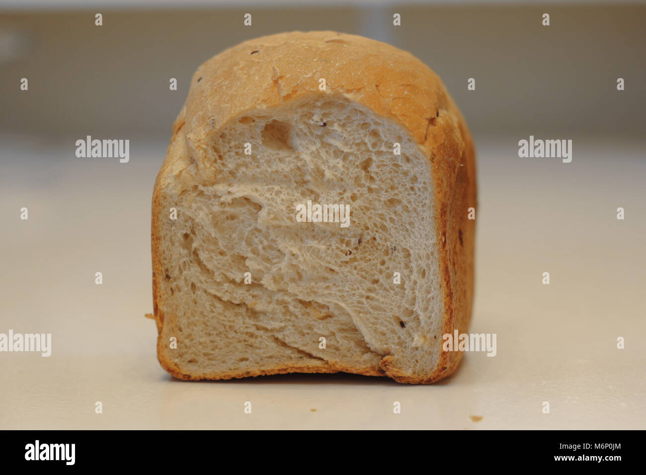 Loaf of freshly baked white bread Stock Photo - Alamy