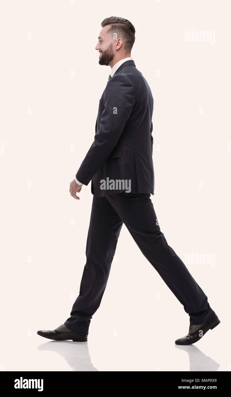 side view of confident businessman Stock Photo - Alamy