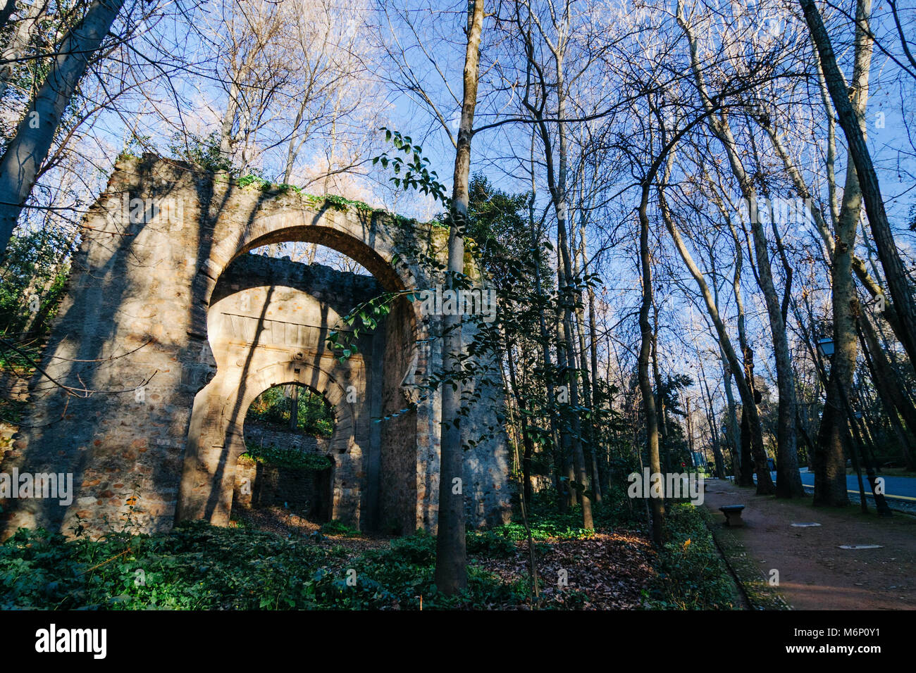 Granada, Andalusia, Spain. XI century Moorish Gate of the Ears (Arco de ...