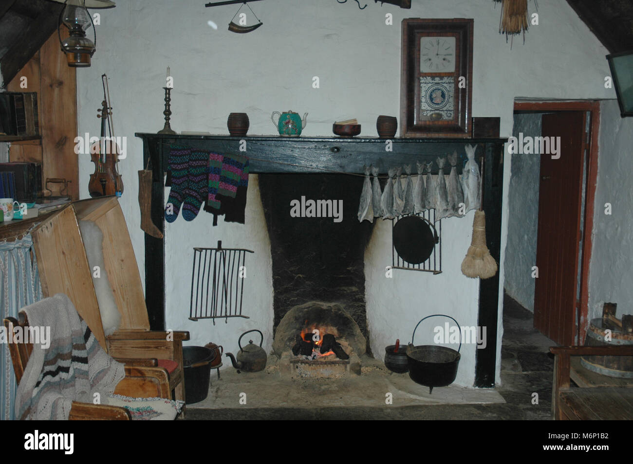 Croft House Museum, Shetland, Interior Stock Photo - Alamy