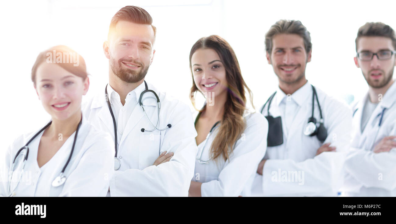 portrait of a successful group of doctors interns Stock Photo - Alamy