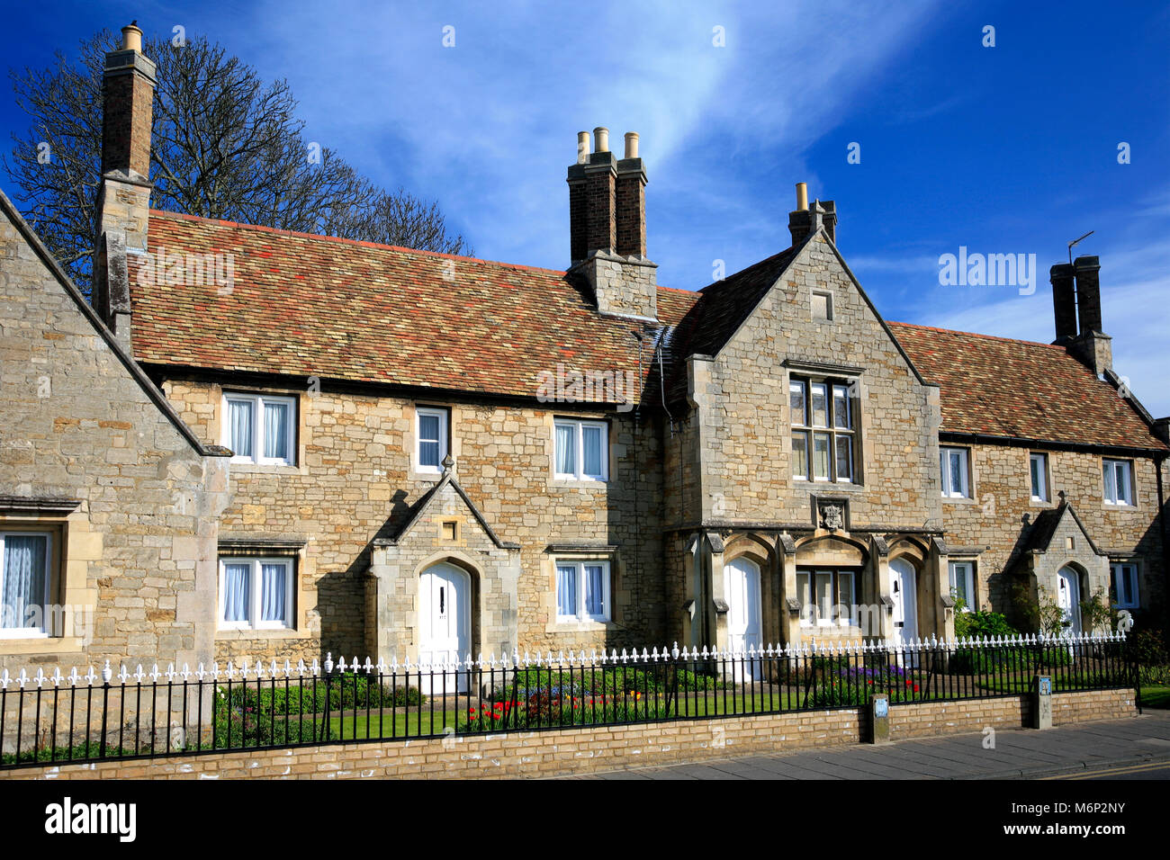 Architecture along High Street, Ramsey town, Cambridgeshire, England ...